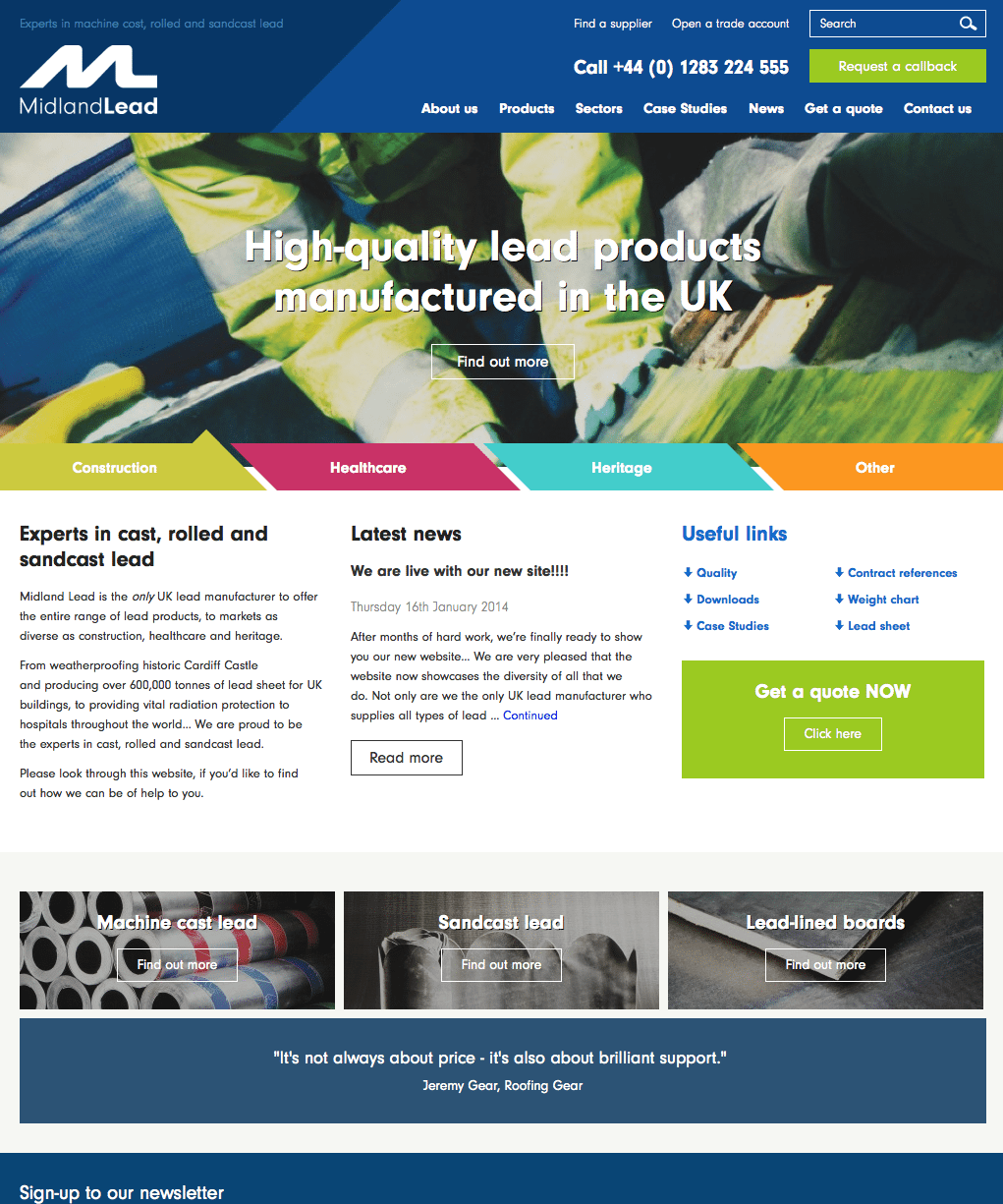 We are live with our new site!!!! - Midland Lead